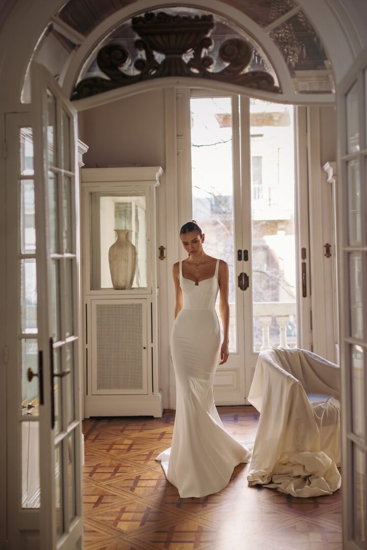 Low back wedding dress «Tali» with corset | WONA Bridal